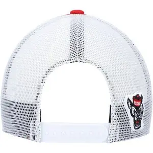 Adidas White Nc State Wolfpack Foam Trucker Snapback Hat