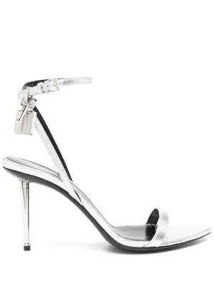 TOM FORD Padlock Pointy Naked 85mm Leather Sandals