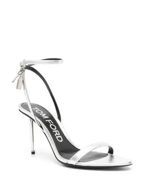 TOM FORD Padlock Pointy Naked 85mm Leather Sandals