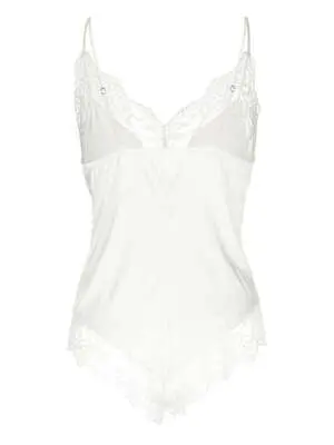 FLEUR DU MAL Venus Lace Teddy - White