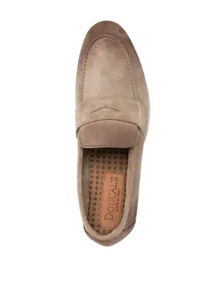 DOUCAL'S Ombré-effect Suede Penny Loafers - Neutrals
