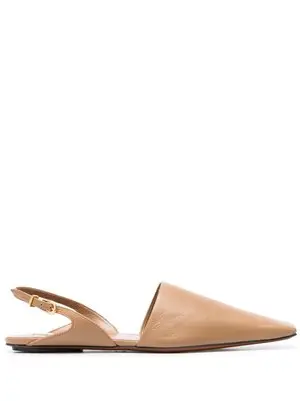 Nanushka Square-toe Leather Slippers