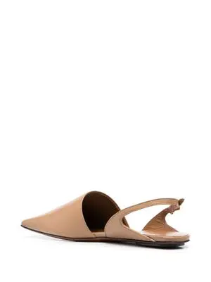 Nanushka Square-toe Leather Slippers