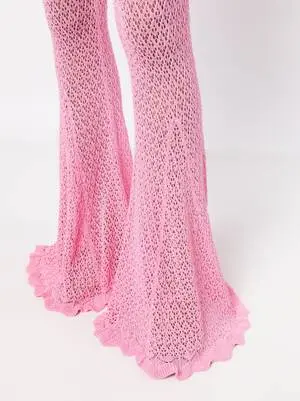 Blumarine Knitted Flared Trousers - Pink
