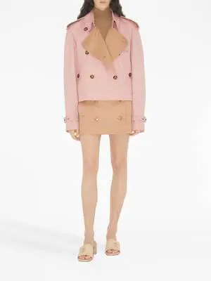 Burberry Cotton Mini Skirt - Neutrals