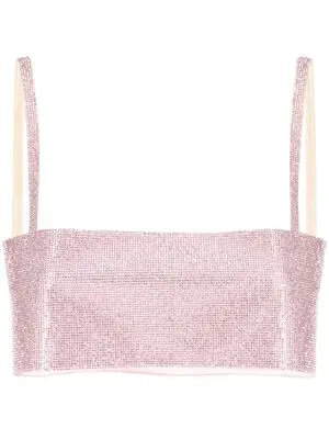 NUE Crystal-embellished Top - Pink