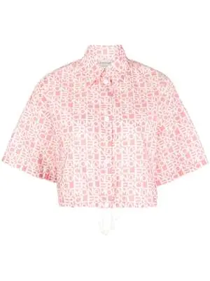 Moncler Logo-print Cropped Shirt