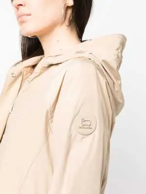 Woolrich Hooded Mid-length Coat - Neutrals