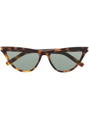 Saint Laurent Tortoiseshell-effect Sunglasses - Brown