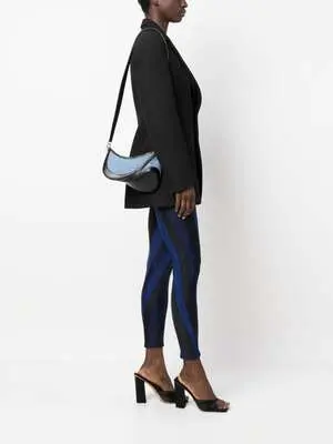 MUGLER Small Spiral Curve 01 Denim Bag - Blue