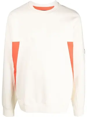 Y3 Logo-patch Crew-neck Sweatshirt - Neutrals