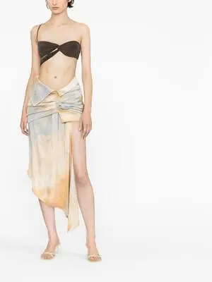 Off-White Tie-dye Asymmetric Skirt