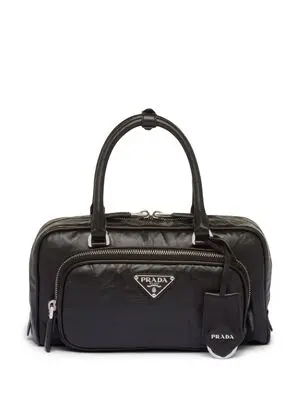 Prada Antique Leather Multi-Pocket Bag - Black | Editorialist