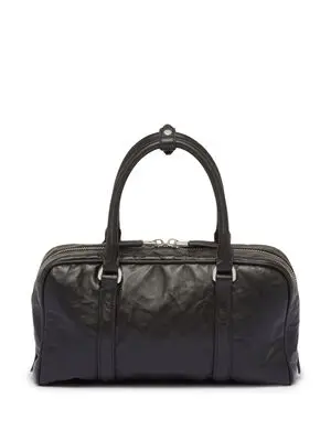 Prada Antique Leather Multi-Pocket Bag - Black | Editorialist