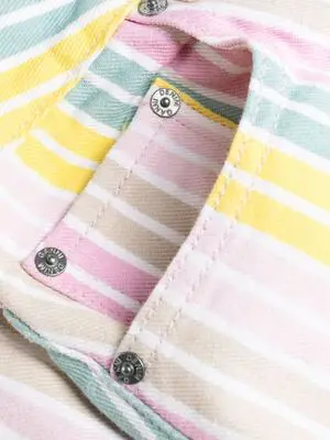 GANNI Striped Tapered Jeans - Pink