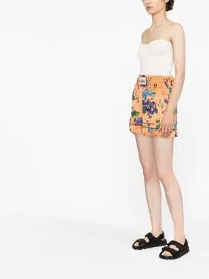 Off-White Floral-print Shorts