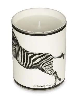 DOLCE & GABBANA CASA Zebra-print Scented Candle