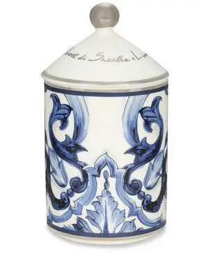 Dolce & Gabbana Abstract-print Scented Candle - Blue
