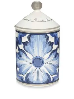 Dolce & Gabbana Abstract-print Scented Candle - Blue