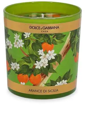 Dolce & Gabbana Floral-print Scented Candle - Green