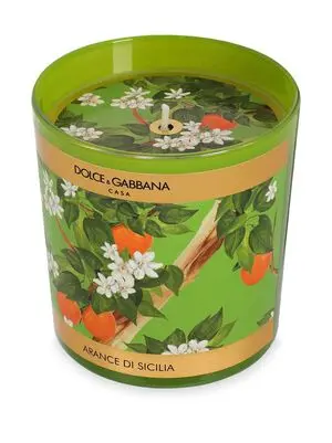 Dolce & Gabbana Floral-print Scented Candle - Green