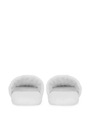 Dolce & Gabbana Embroidered Logo Cotton Slippers - White