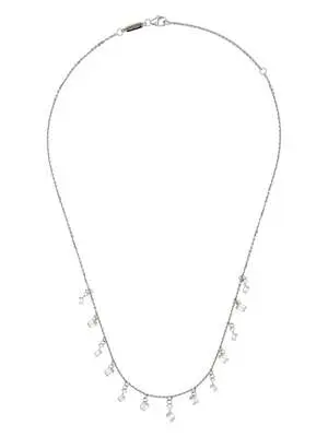 SUZANNE KALAN 18kt White Gold Cascade Diamond Necklace - Silver