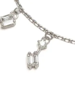 SUZANNE KALAN 18kt White Gold Cascade Diamond Necklace - Silver