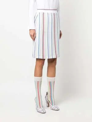 Thom Browne Striped Straight Skirt