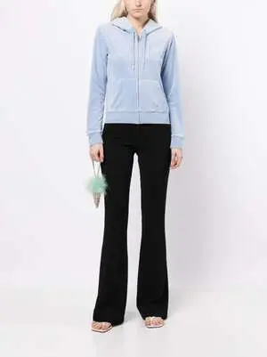 Juicy Couture Robertson Velvet-effect Hoodie - Blue