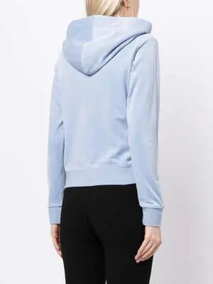 Juicy Couture Robertson Velvet-effect Hoodie - Blue