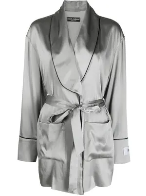 Dolce & Gabbana Belted Satin Jacket