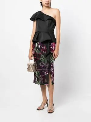 Marchesa Sequin-embellished Dress