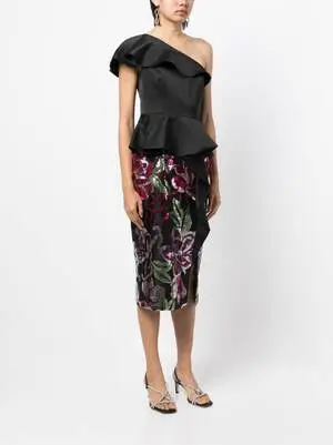 Marchesa Sequin-embellished Dress