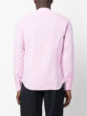 MANUEL RITZ Band-collar Plain Shirt - Pink