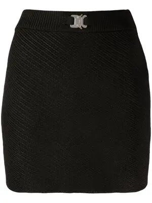 1017 Alyx 9sm Buckle-detail Knit Miniskirt - Black