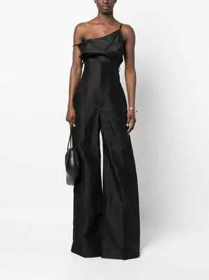 Rick Owens High-waist Wide-leg Trousers - Black