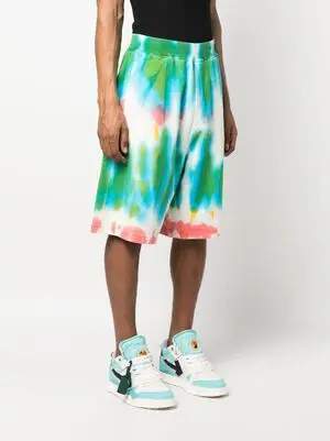 Dsquared2 Tie-dye Print Track Shorts - Green