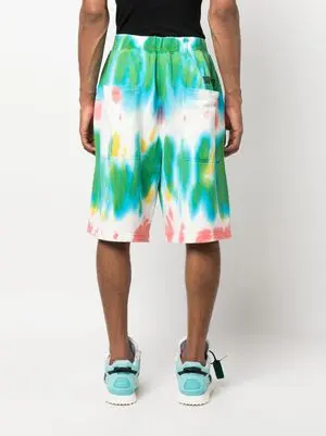 Dsquared2 Tie-dye Print Track Shorts - Green