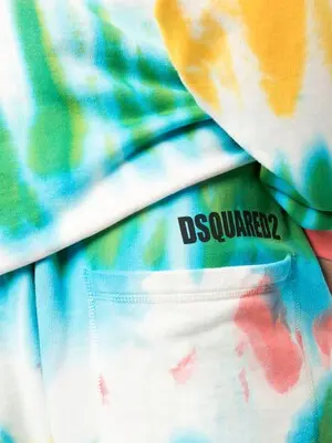 Dsquared2 Tie-dye Print Track Shorts - Green
