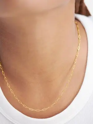 Monica Vinader Mini Paperclip Chain Necklace