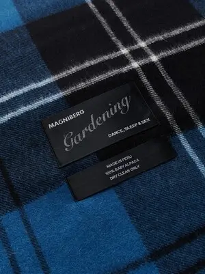 MAGNIBERG Logo-patch Alpaca Blanket