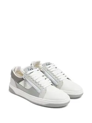 GIUSEPPE ZANOTTI Double-zip Low-top Sneakers - White