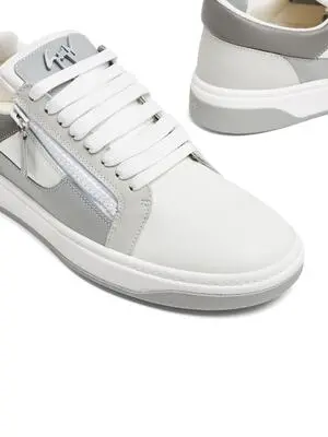 GIUSEPPE ZANOTTI Double-zip Low-top Sneakers - White