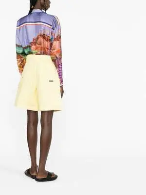 Palm Angels Embroidered Palm Tree Shorts