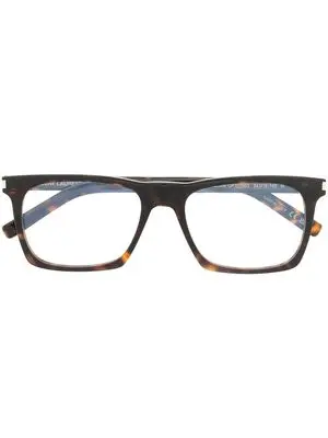 Saint Laurent Tortoise-shell Square Frames - Brown