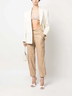 YVES SALOMON Straight-leg Lambskin Trousers
