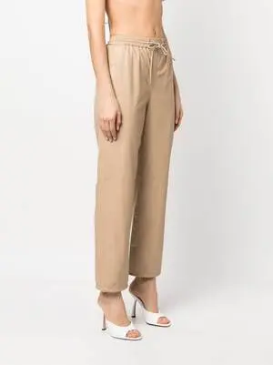 YVES SALOMON Straight-leg Lambskin Trousers