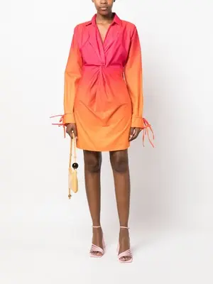 ANDREĀDAMO Gradient-effect Mini Dress - Orange