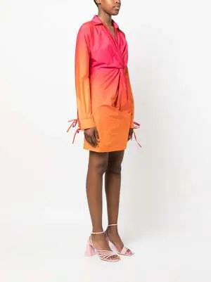 ANDREĀDAMO Gradient-effect Mini Dress - Orange